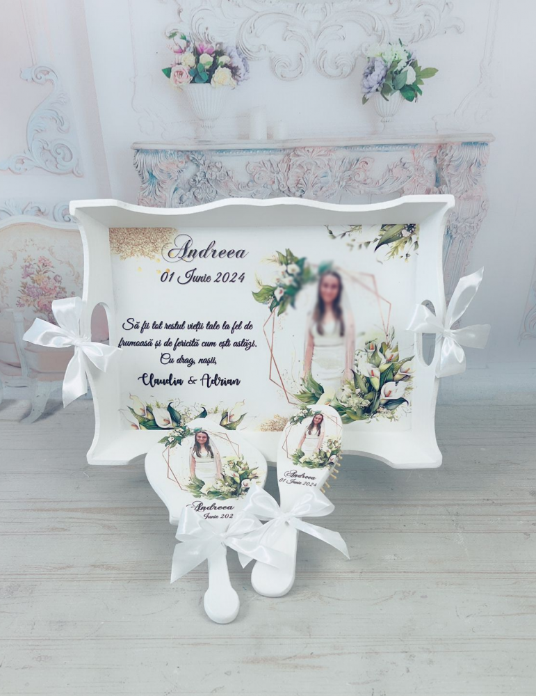 Set gatit mireasa personalizat cu fotografie si cale Taxa urgenta (+50 ...
