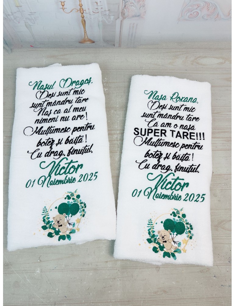 Prosoape personalizate pentru botez - cadou mosii de botez Taxa urgenta ...