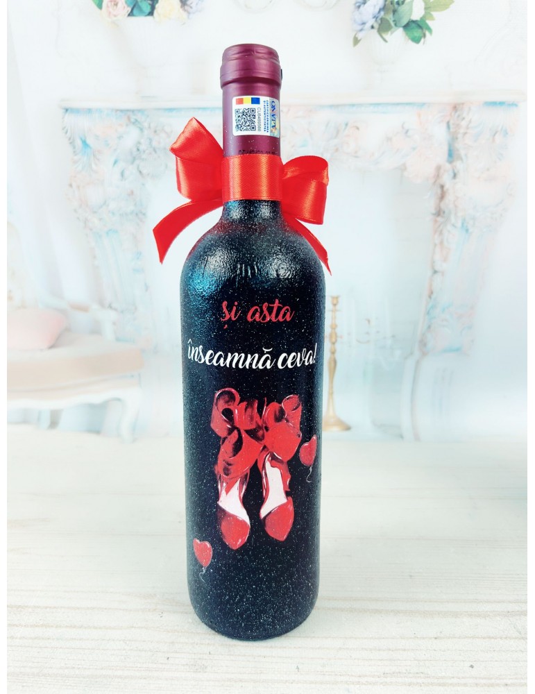 Sticlă de vin personalizată – cadou soț iubit, cadou de Ziua ...